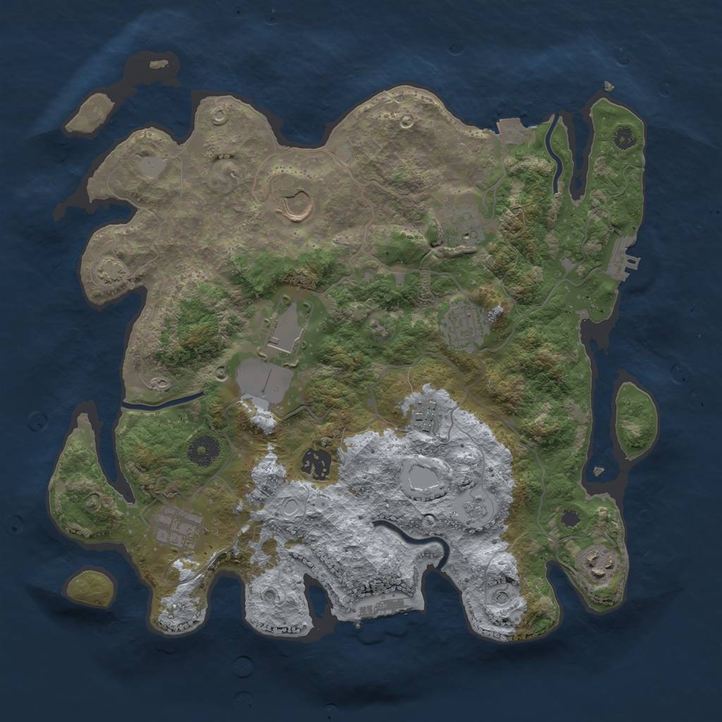 Procedural Map :: Rust Map :: Just-Wiped