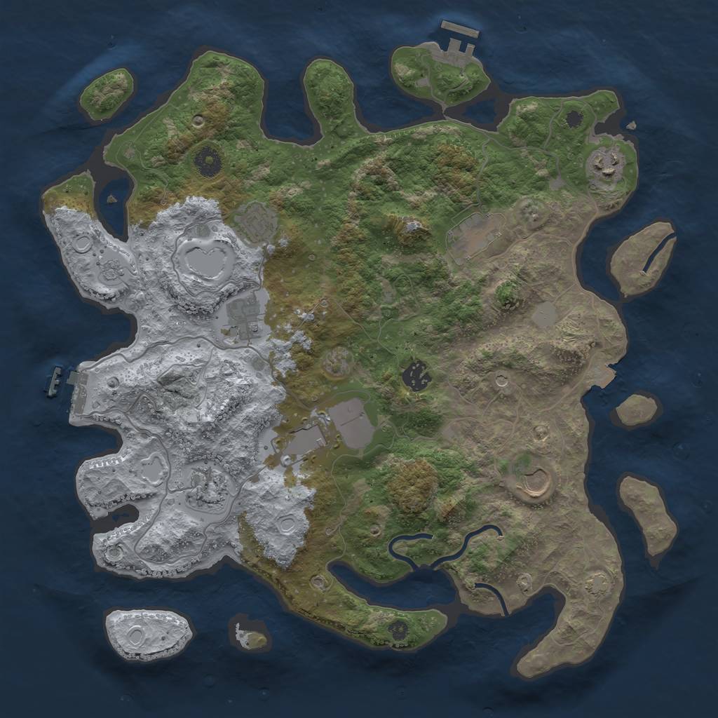 Procedural Map :: Rust Map :: Just-Wiped