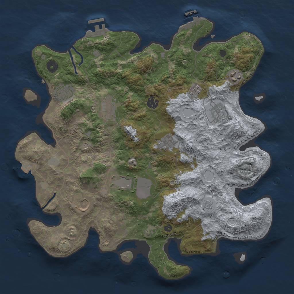 Procedural Map :: Rust Map :: Just-Wiped