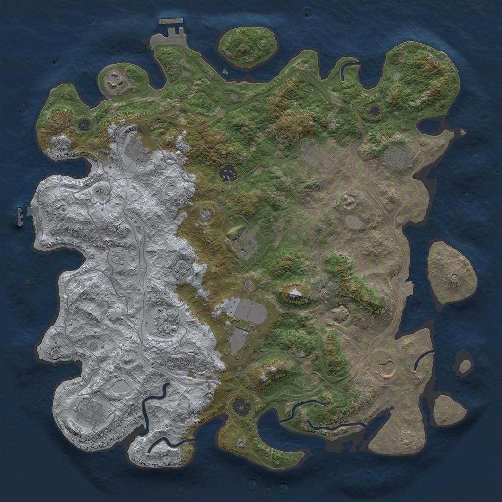Procedural Map :: Rust Map :: Just-Wiped