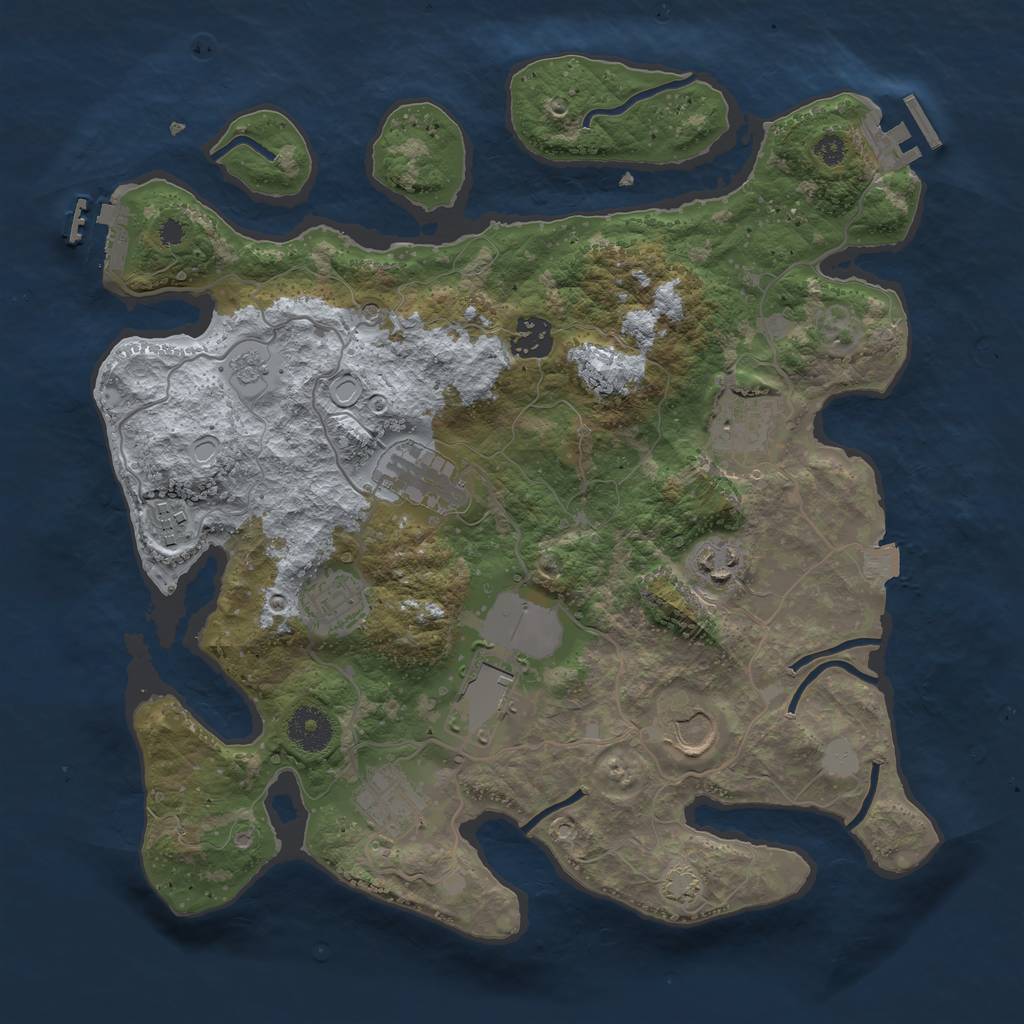 Procedural Map :: Rust Map :: Just-Wiped