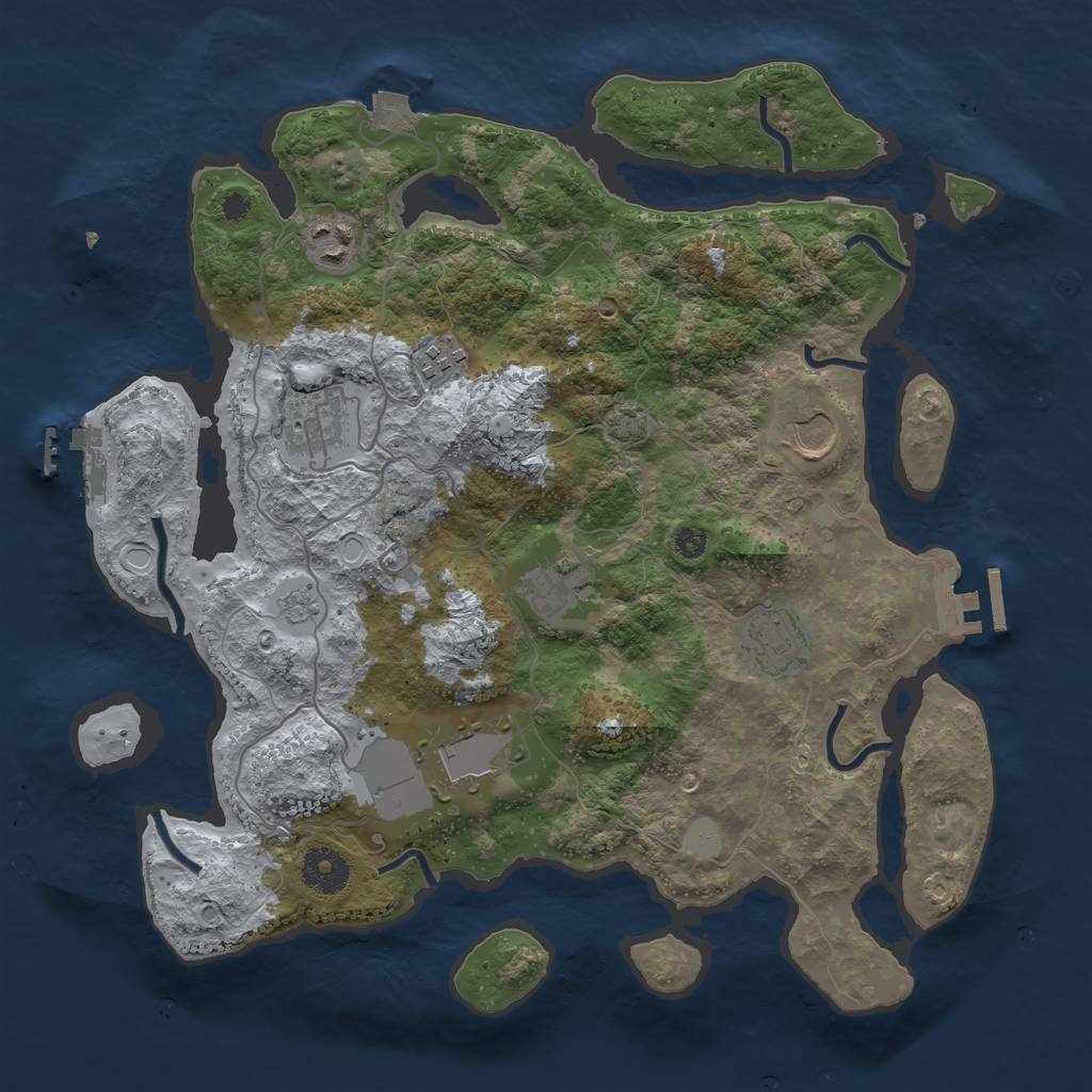 Procedural Map :: Rust Map :: Just-Wiped