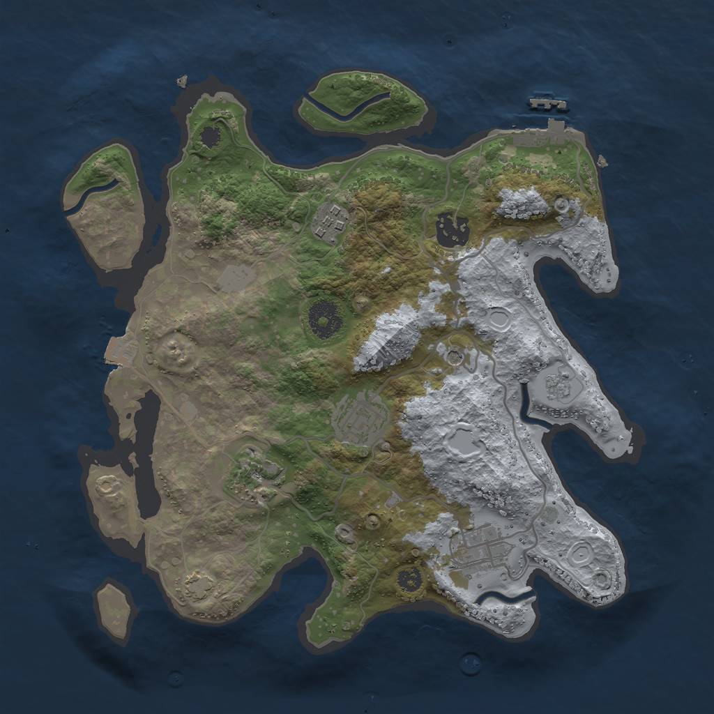 Procedural Map :: Rust Map :: Just-Wiped