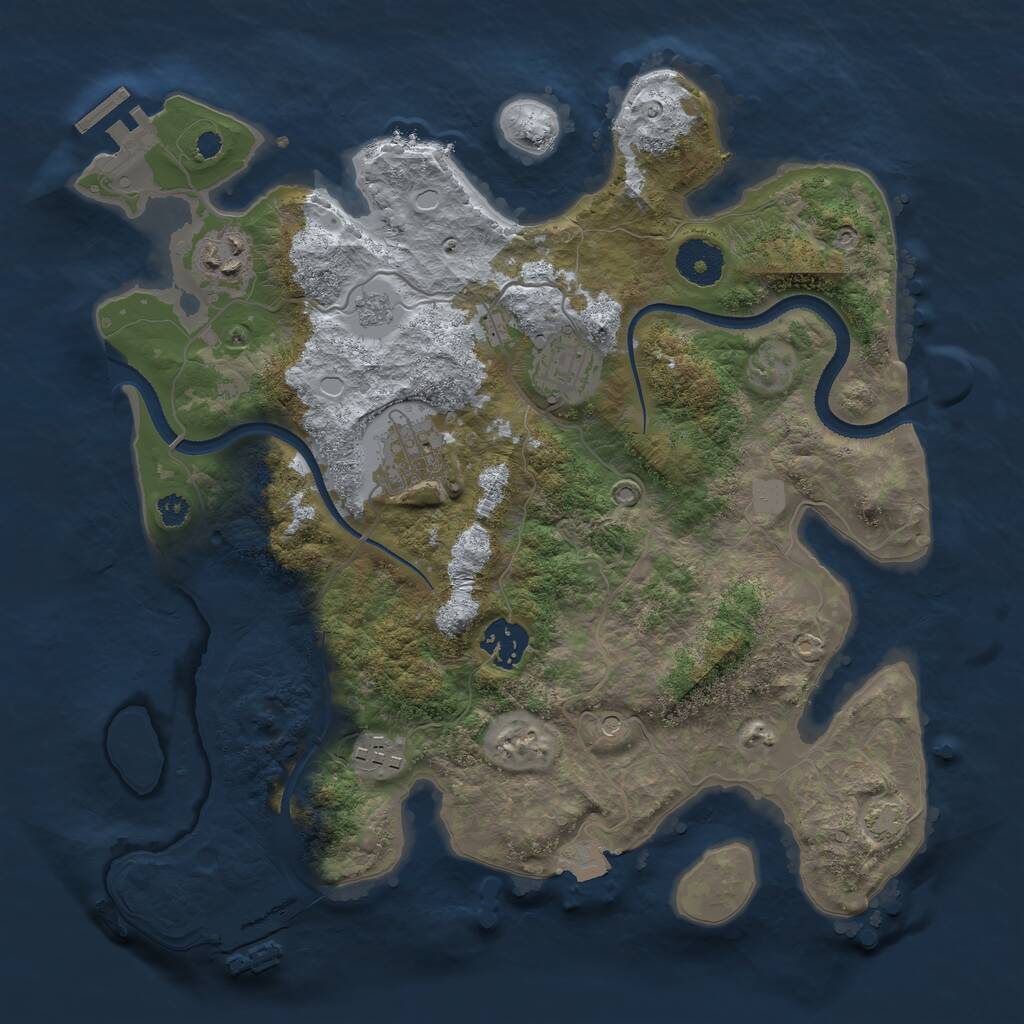 Procedural Map :: Rust Map :: Just-Wiped