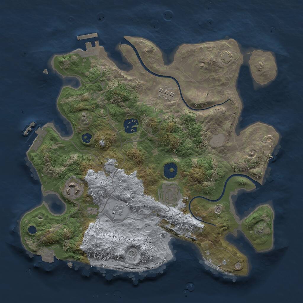 Procedural Map :: Rust Map :: Just-Wiped