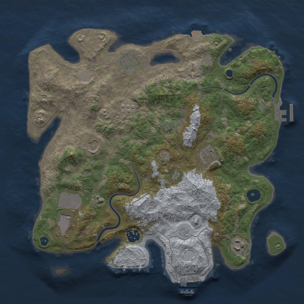 Procedural Map :: Rust Map :: Just-Wiped