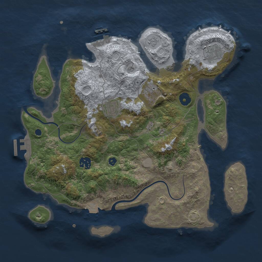 Procedural Map :: Rust Map :: Just-Wiped