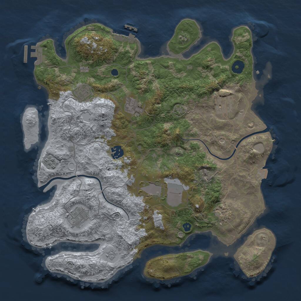 Procedural Map :: Rust Map :: Just-Wiped