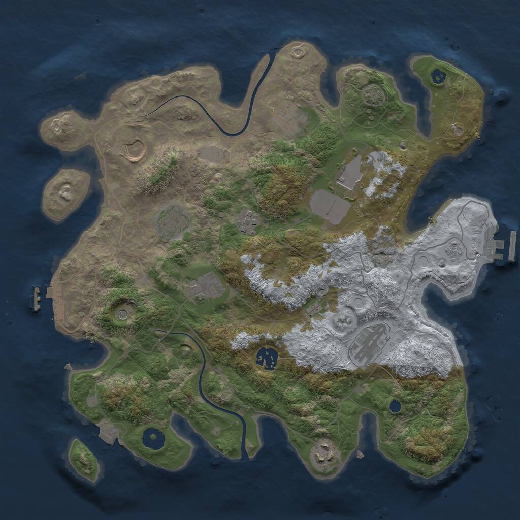 Procedural Map :: Rust Map :: Just-Wiped