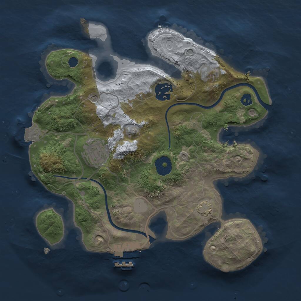 Procedural Map :: Rust Map :: Just-Wiped