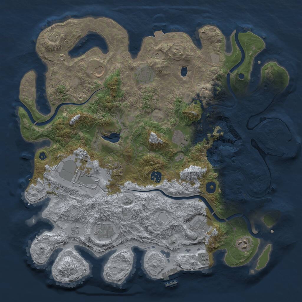 Procedural Map :: Rust Map :: Just-Wiped