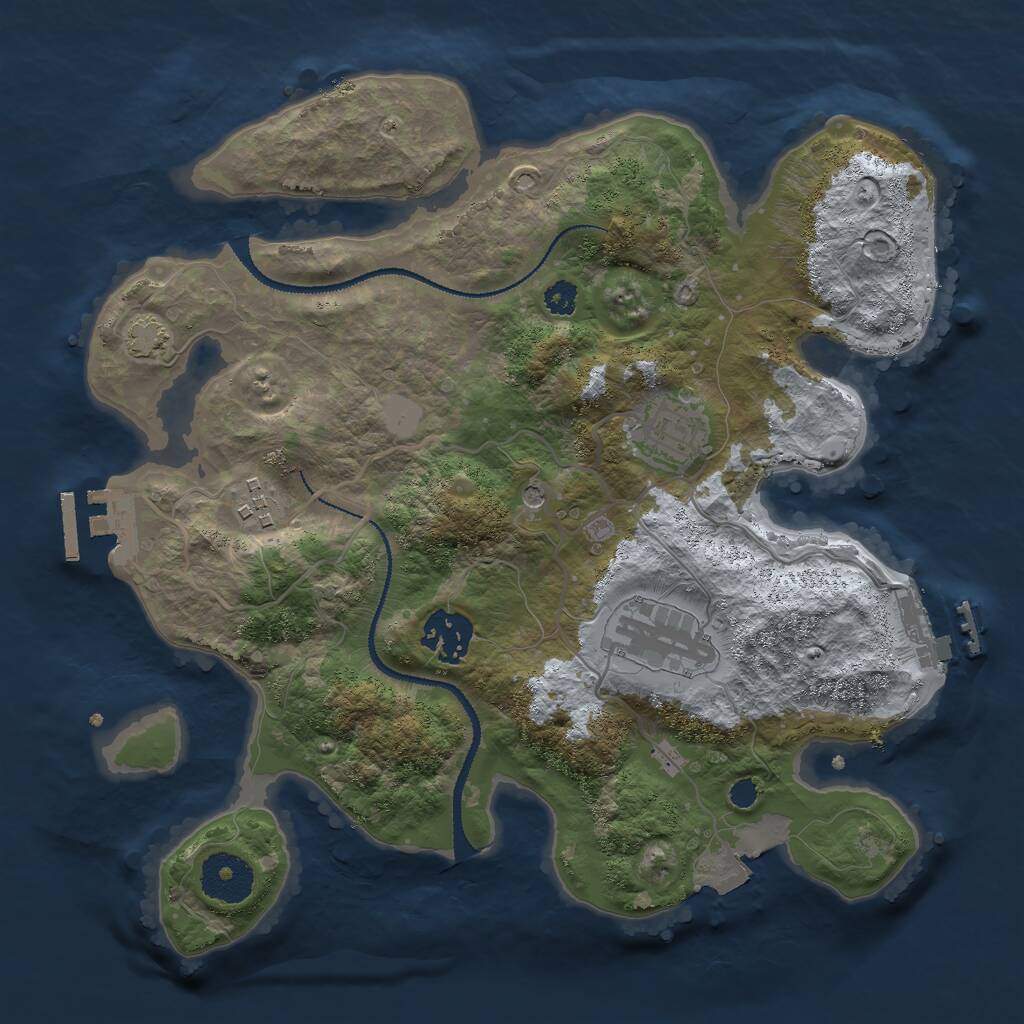 Procedural Map :: Rust Map :: Just-Wiped