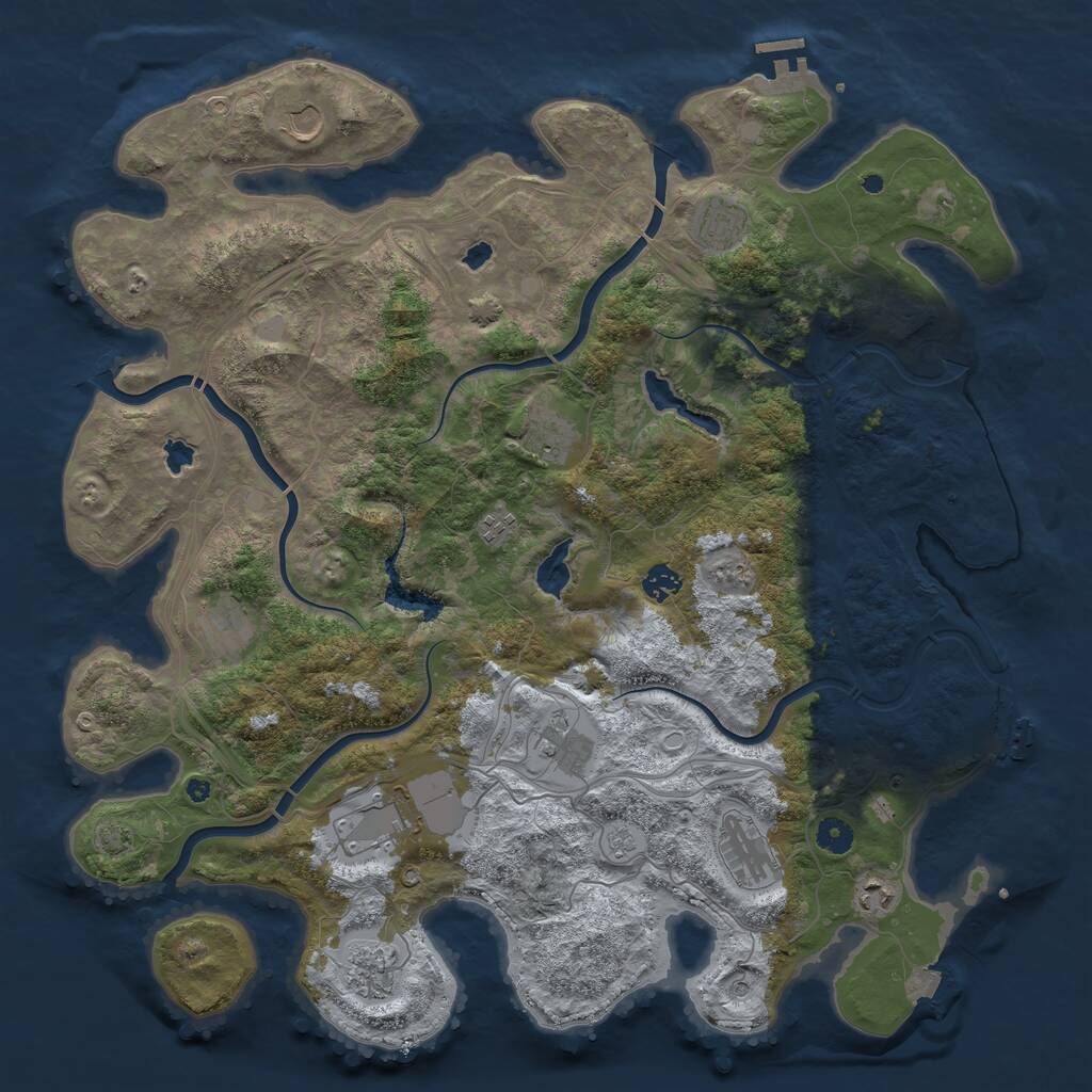 Procedural Map :: Rust Map :: Just-Wiped