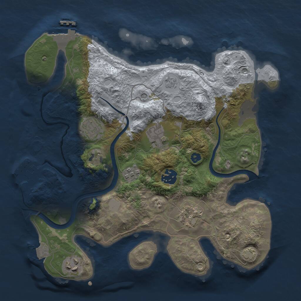 Procedural Map :: Rust Map :: Just-Wiped