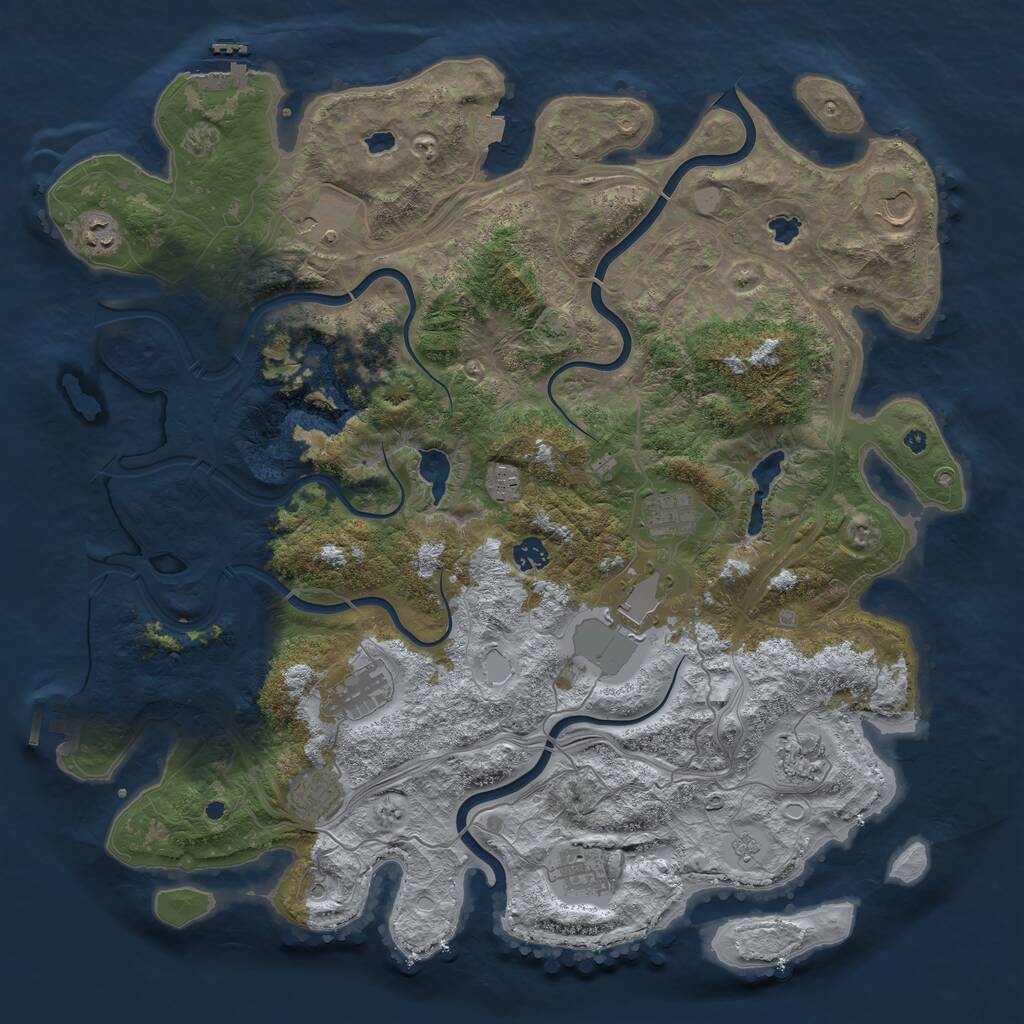 Procedural Map :: Rust Map :: Just-Wiped