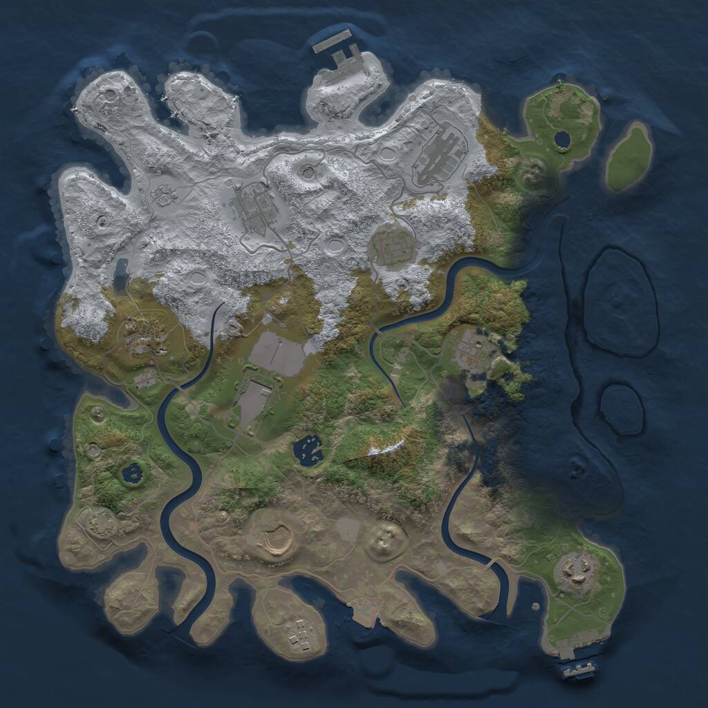 Procedural Map :: Rust Map :: Just-Wiped