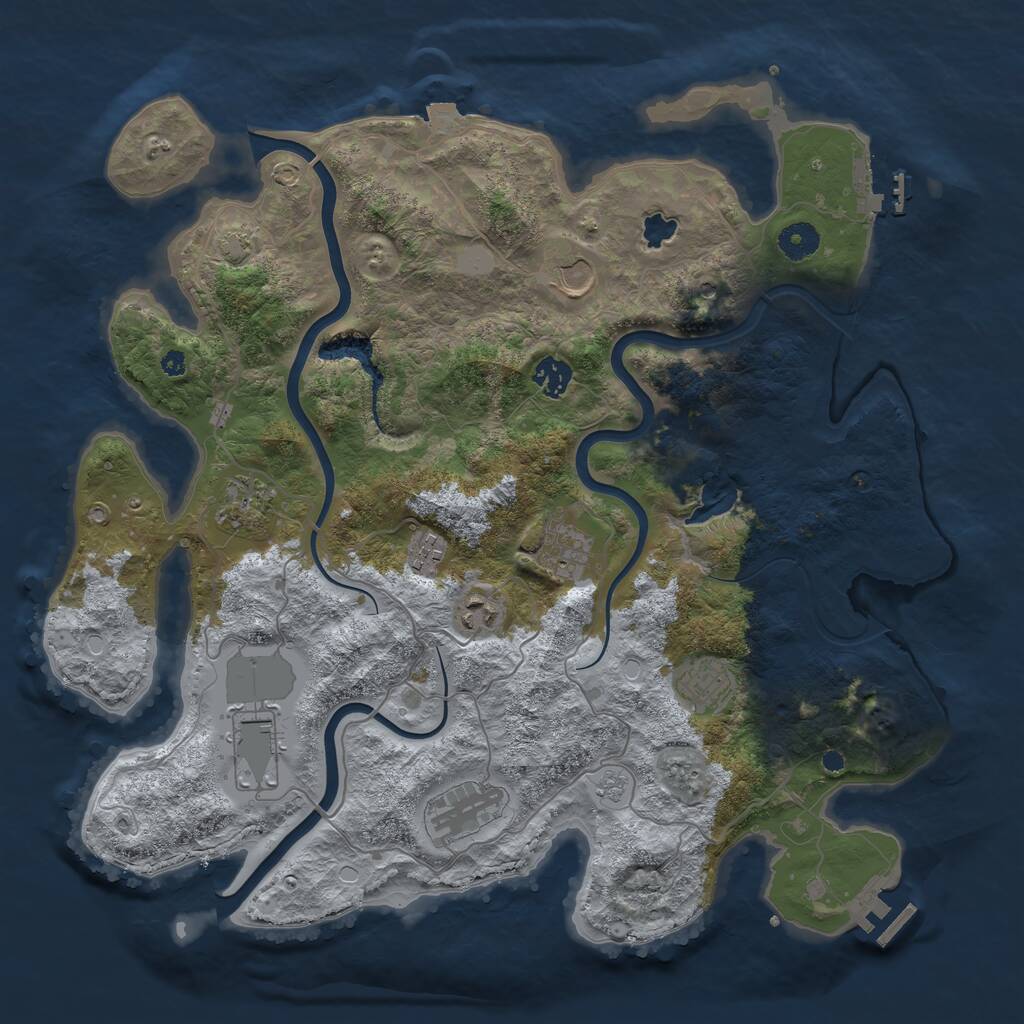 Procedural Map :: Rust Map :: Just-Wiped