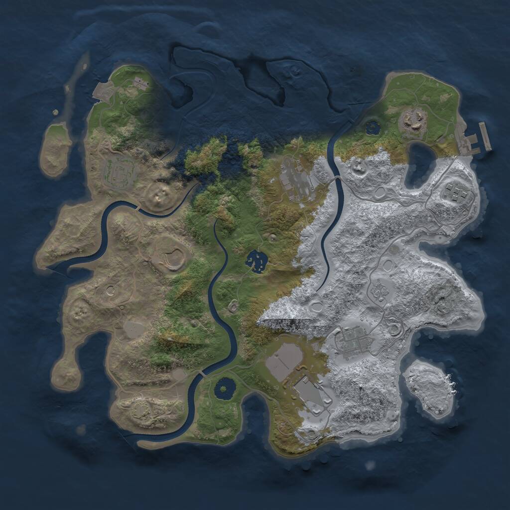 Procedural Map :: Rust Map :: Just-Wiped