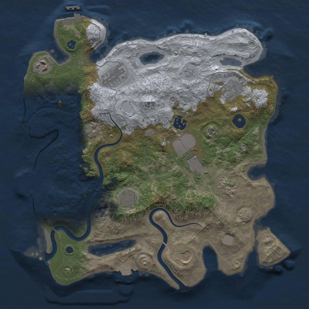 Procedural Map :: Rust Map :: Just-Wiped