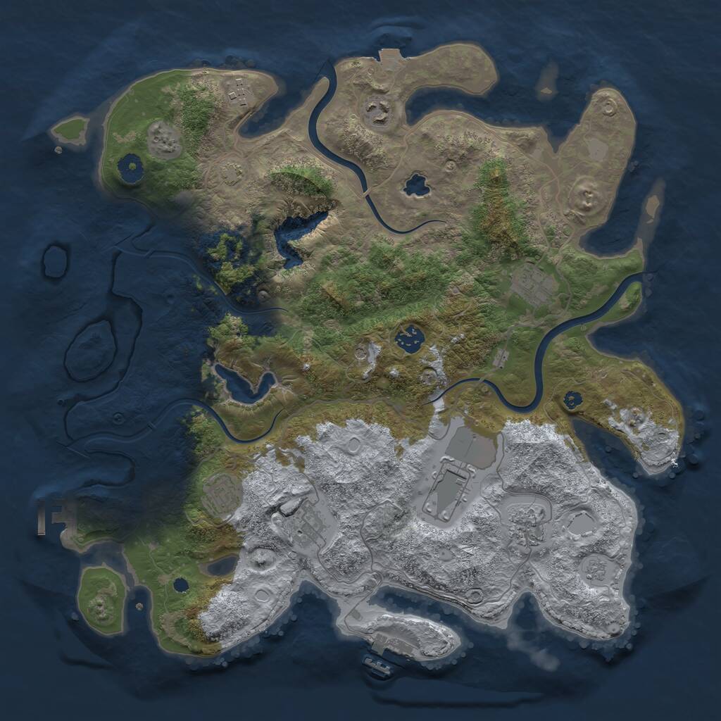 Procedural Map :: Rust Map :: Just-Wiped