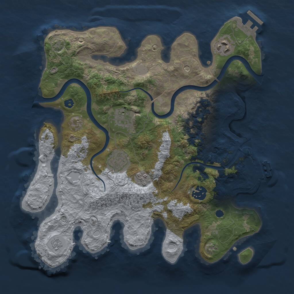 Procedural Map :: Rust Map :: Just-Wiped