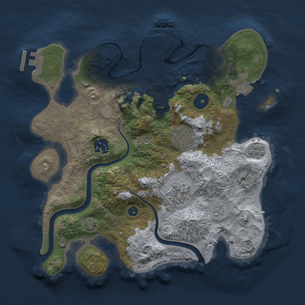 Procedural Map :: Rust Map :: Just-Wiped