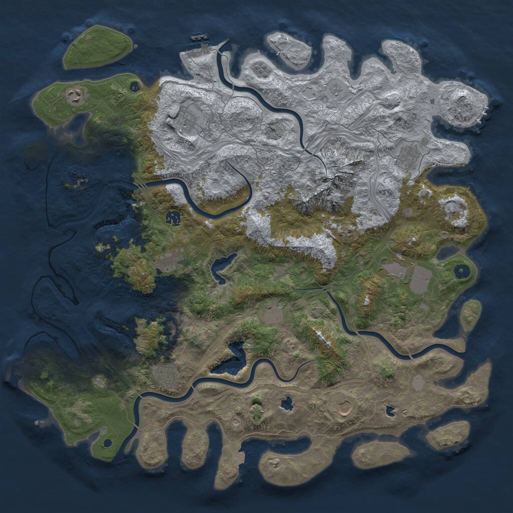 Procedural Map :: Rust Map :: Just-Wiped