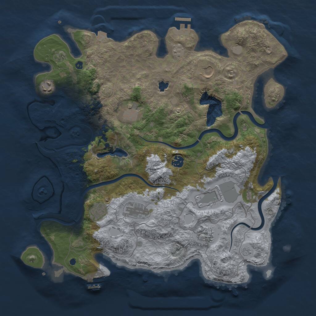 Procedural Map :: Rust Map :: Just-Wiped