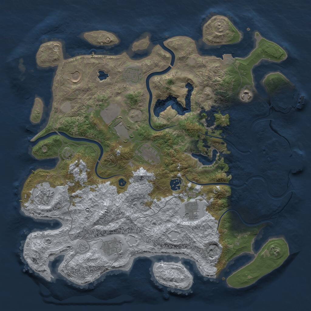 Procedural Map :: Rust Map :: Just-Wiped