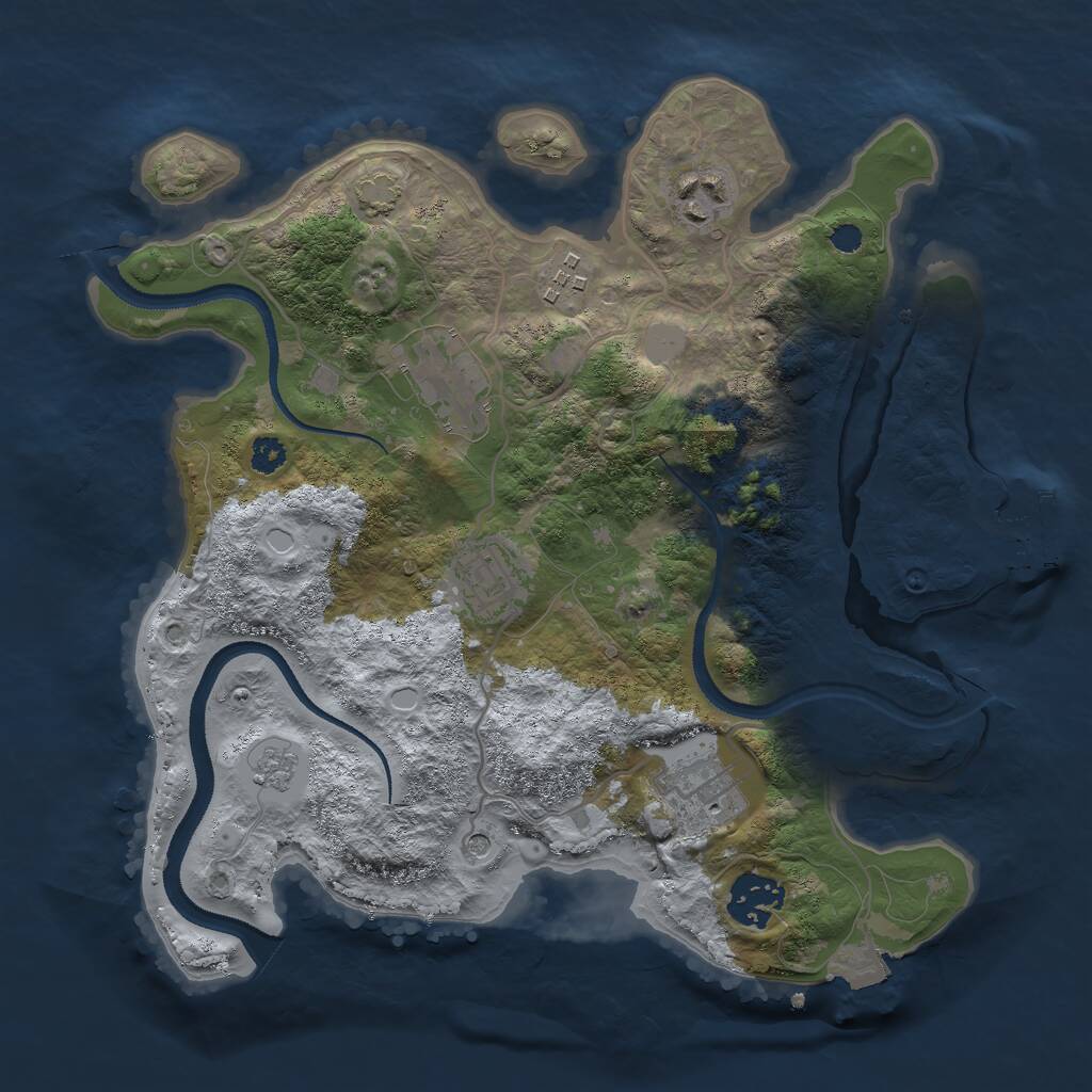 Procedural Map :: Rust Map :: Just-Wiped