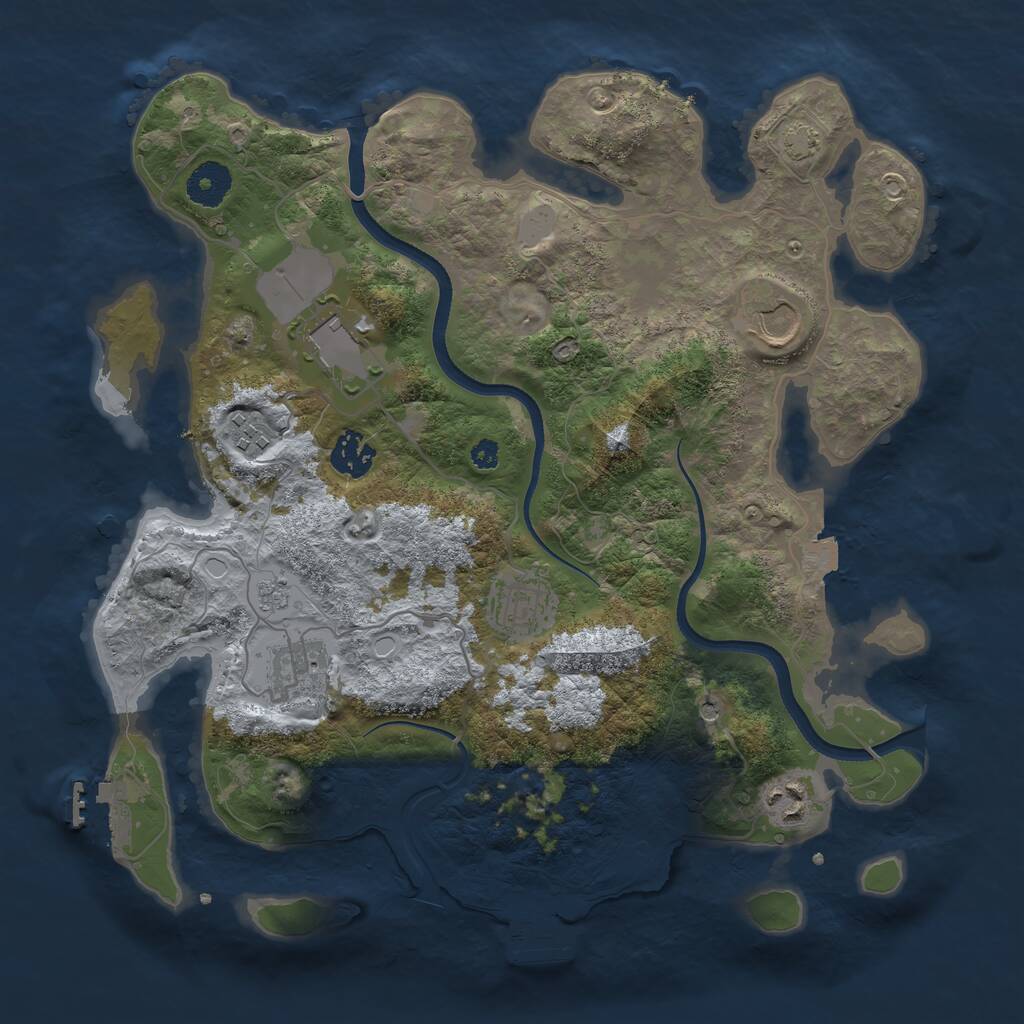 Procedural Map :: Rust Map :: Just-Wiped