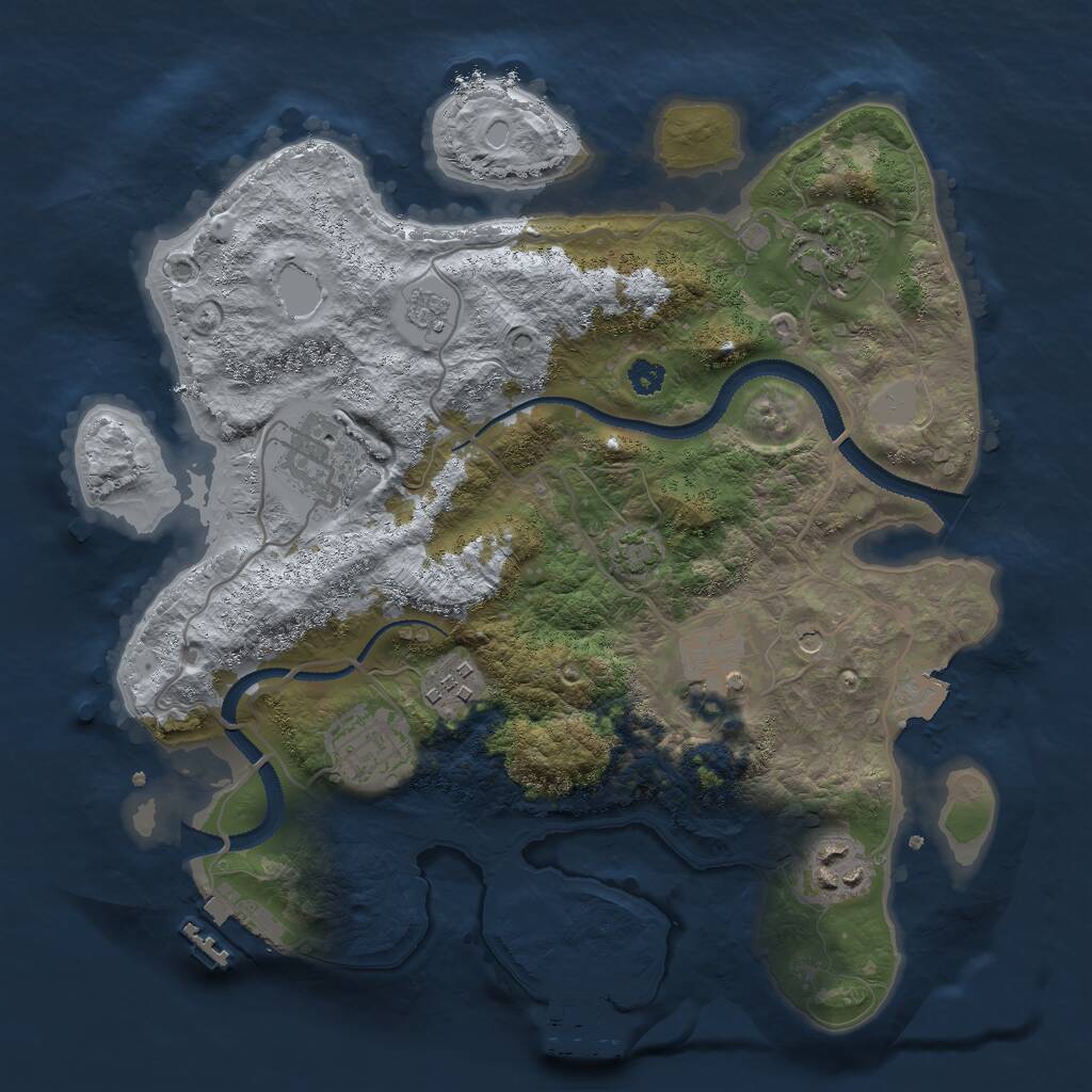 Procedural Map :: Rust Map :: Just-Wiped