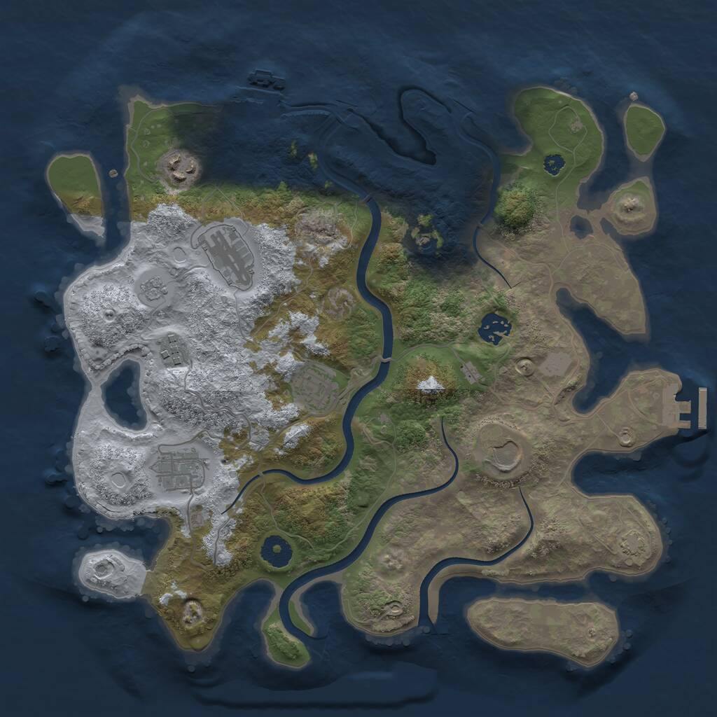 Procedural Map :: Rust Map :: Just-Wiped