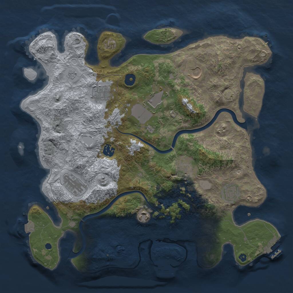 Procedural Map :: Rust Map :: Just-Wiped