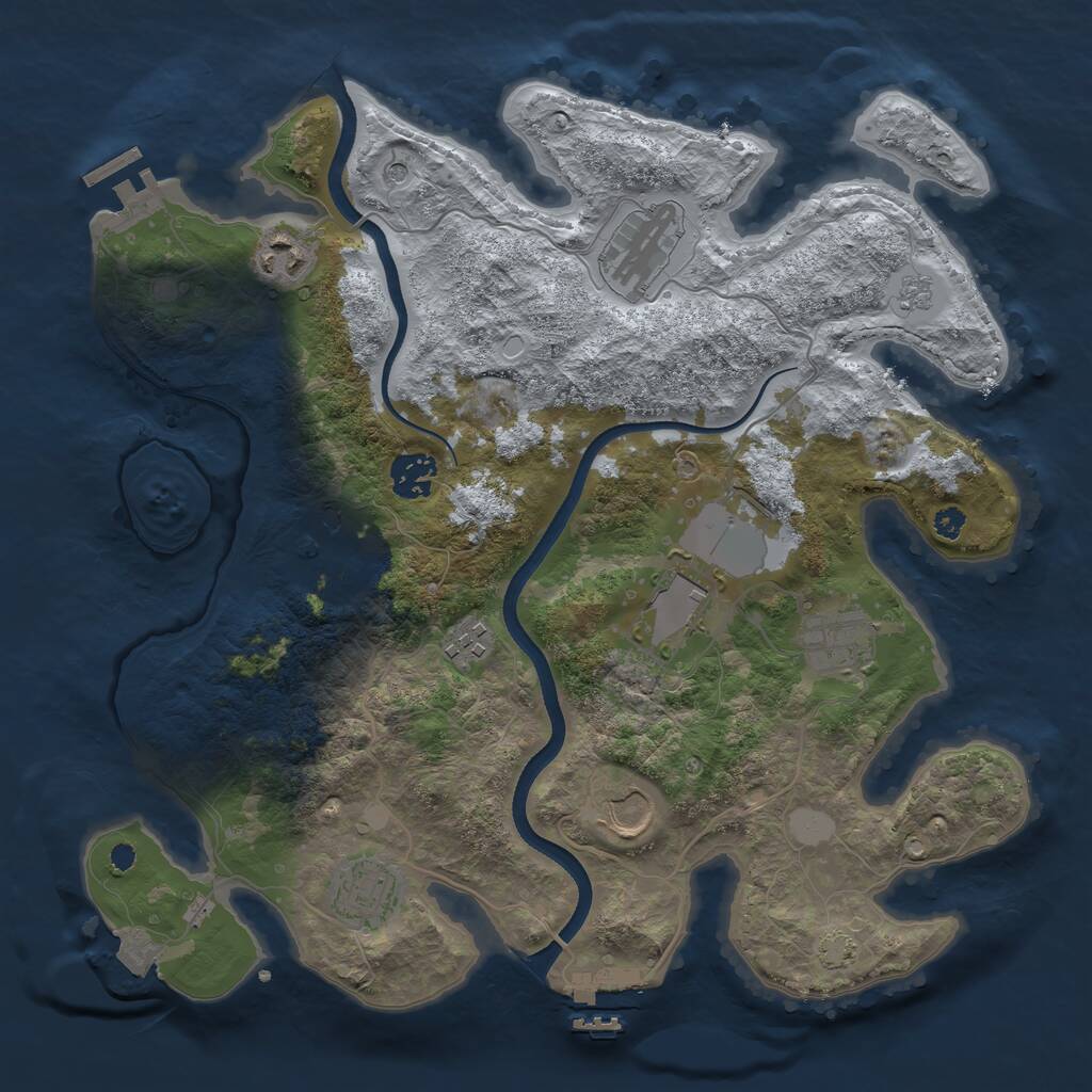 Procedural Map :: Rust Map :: Just-Wiped