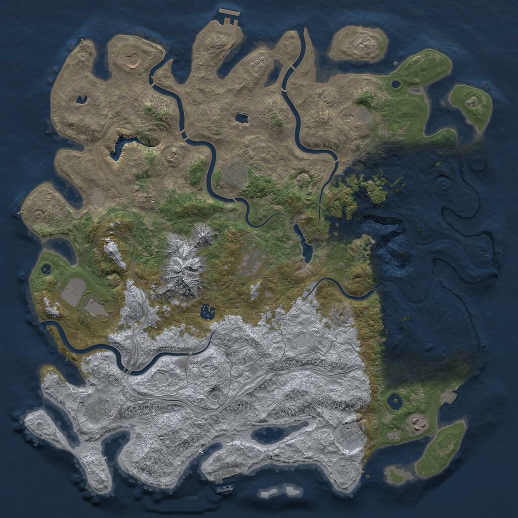 Procedural Map :: Rust Map :: Just-Wiped