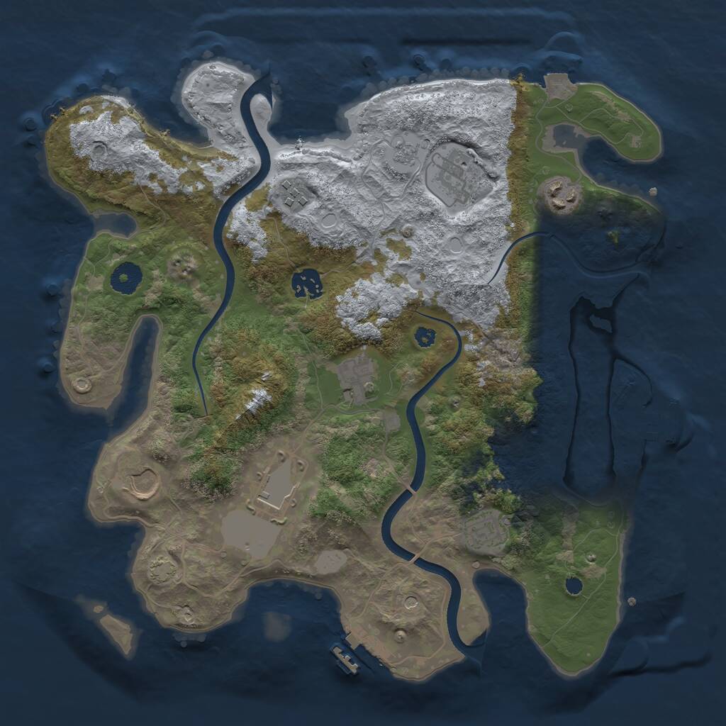 Procedural Map :: Rust Map :: Just-Wiped