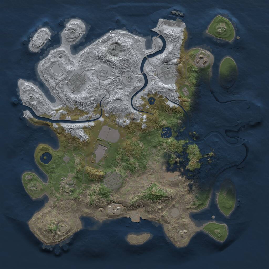 Procedural Map :: Rust Map :: Just-Wiped