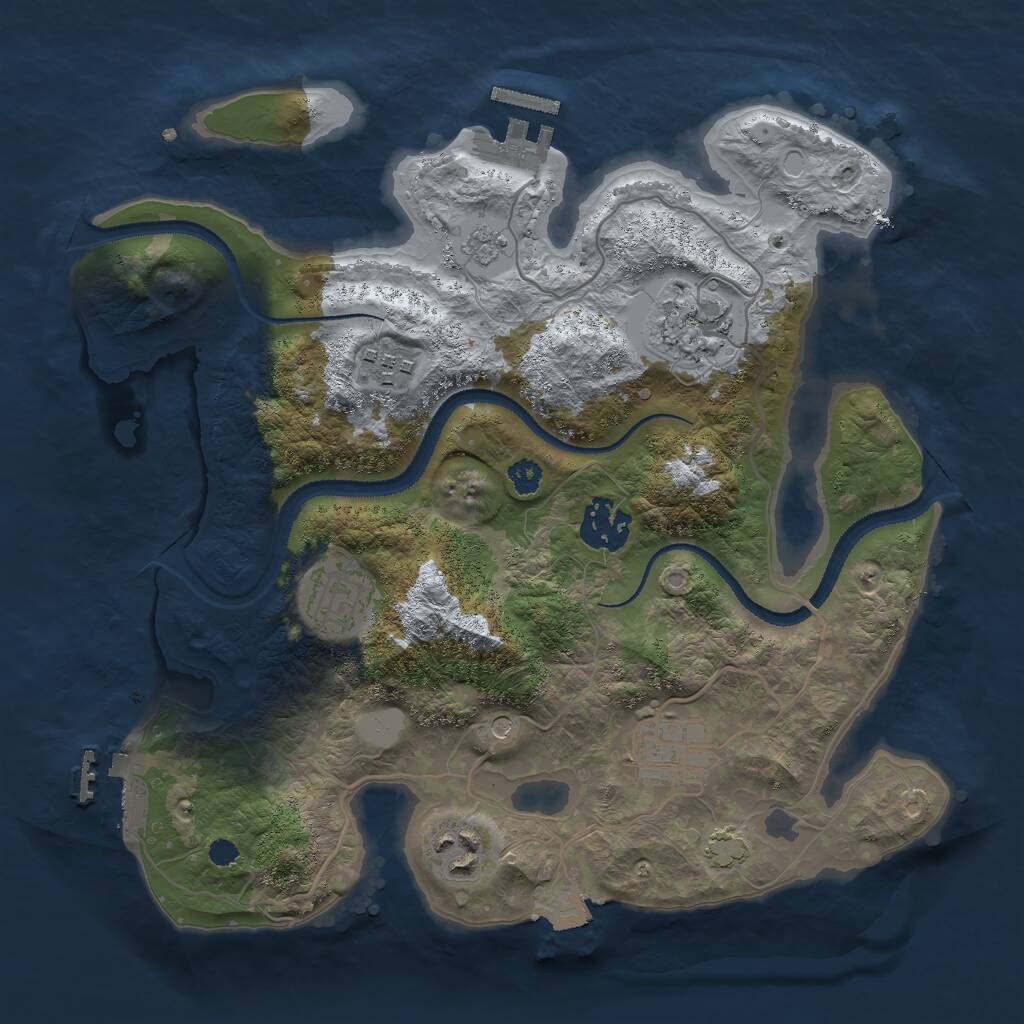 Procedural Map :: Rust Map :: Just-Wiped
