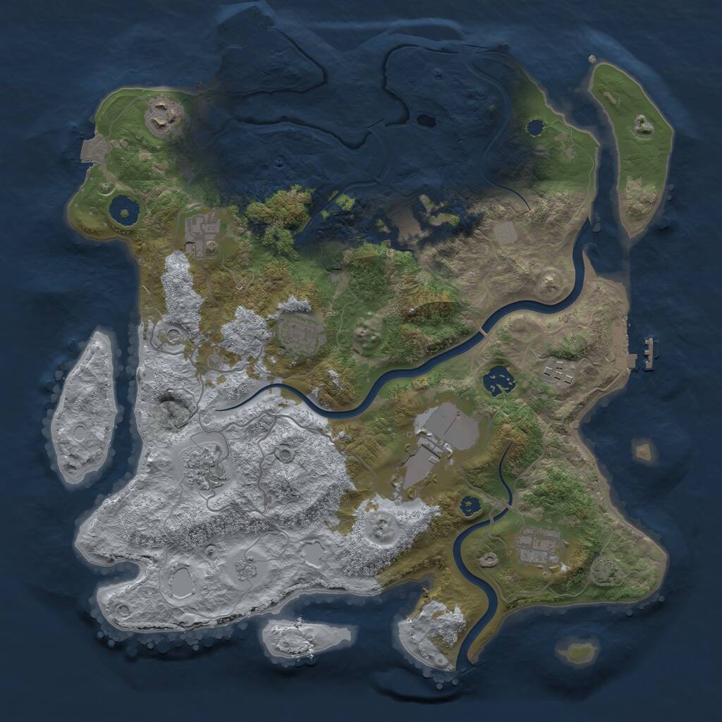 Procedural Map :: Rust Map :: Just-Wiped