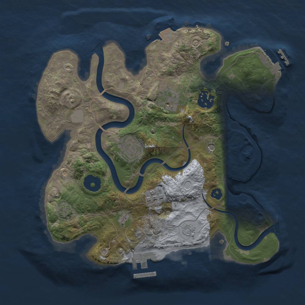 Procedural Map :: Rust Map :: Just-Wiped